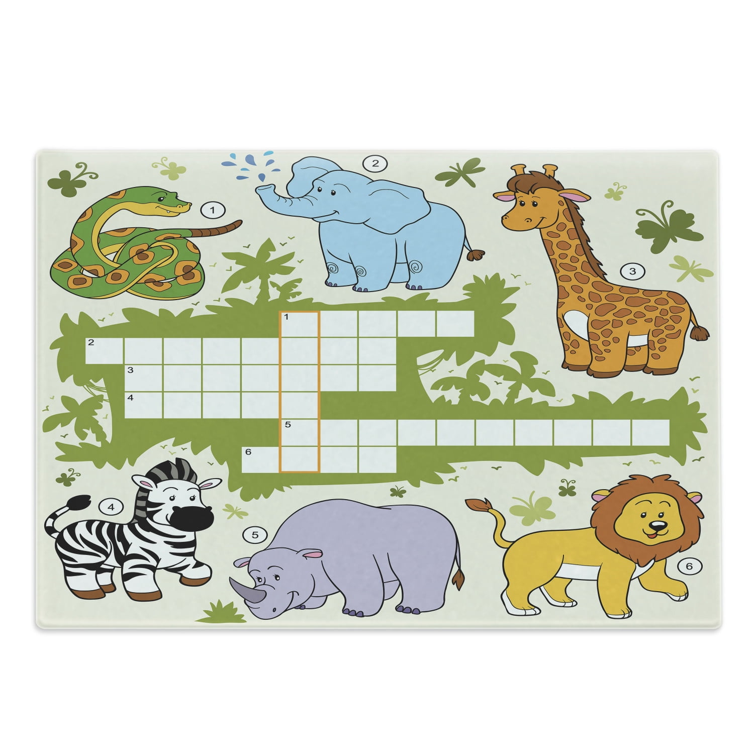 Wild Safari Animals Word Search Cutting Board by Nepal | Ubuy