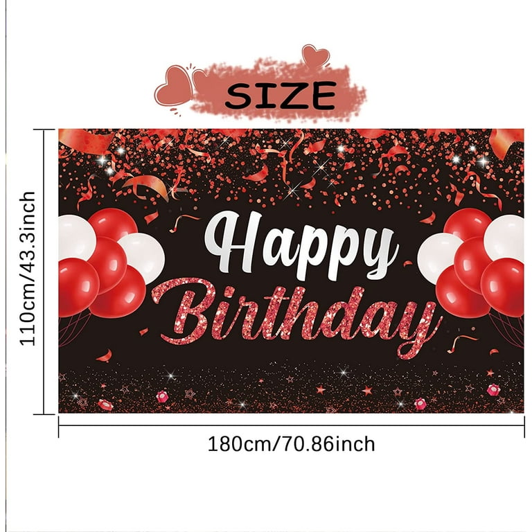 Happy Birthday In Black And Red