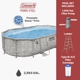 Coleman Power Steel Oval Pool Set, 16x10x42 in., Metal Frame, with Pump ...
