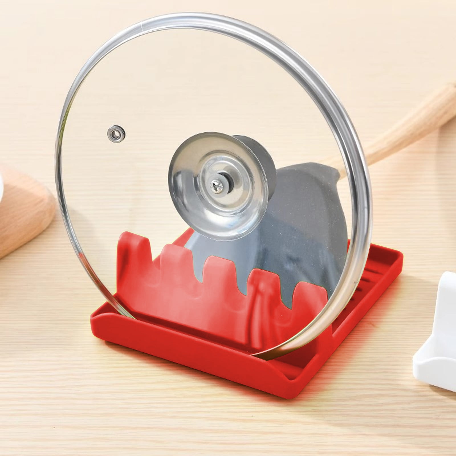 Organizadores de armario y almacenamiento Espátula de cocina Escurridor de encimera Una tapa ...