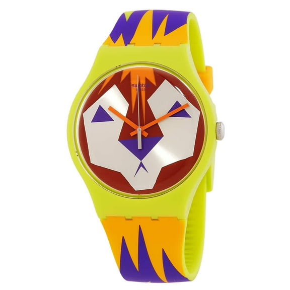 Swatch Men's Gara In Blu SUSN410 Blue Rubber Swiss Quartz Sport Watch ...