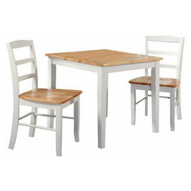 30" x 30" Dining Table with 2 Ladderback Chairs - Walmart.com