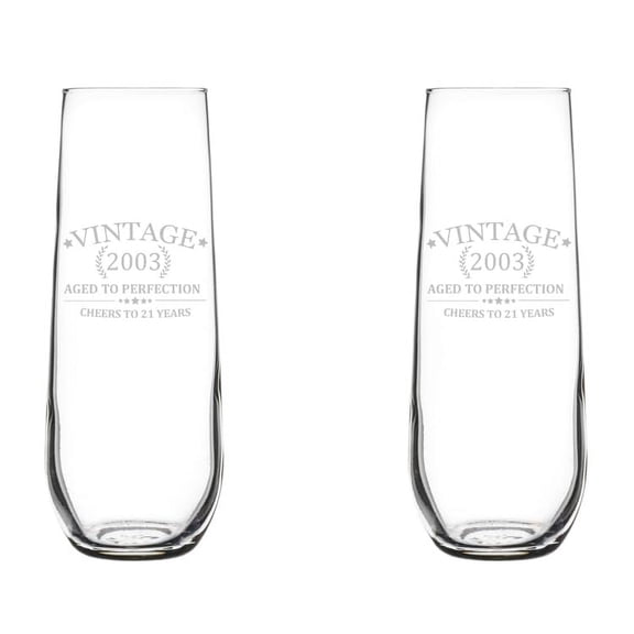 Libbey 12 Pack Stemless Wine Champagne Flutes, 8.5 Ounce, Lead-Free ...