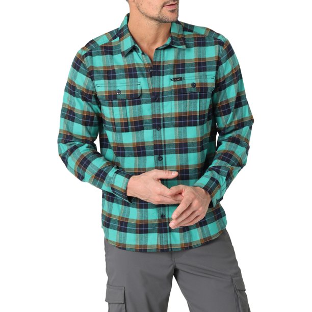 Lee® Men's Working West Long Sleeve Plaid Flannel - Walmart.com