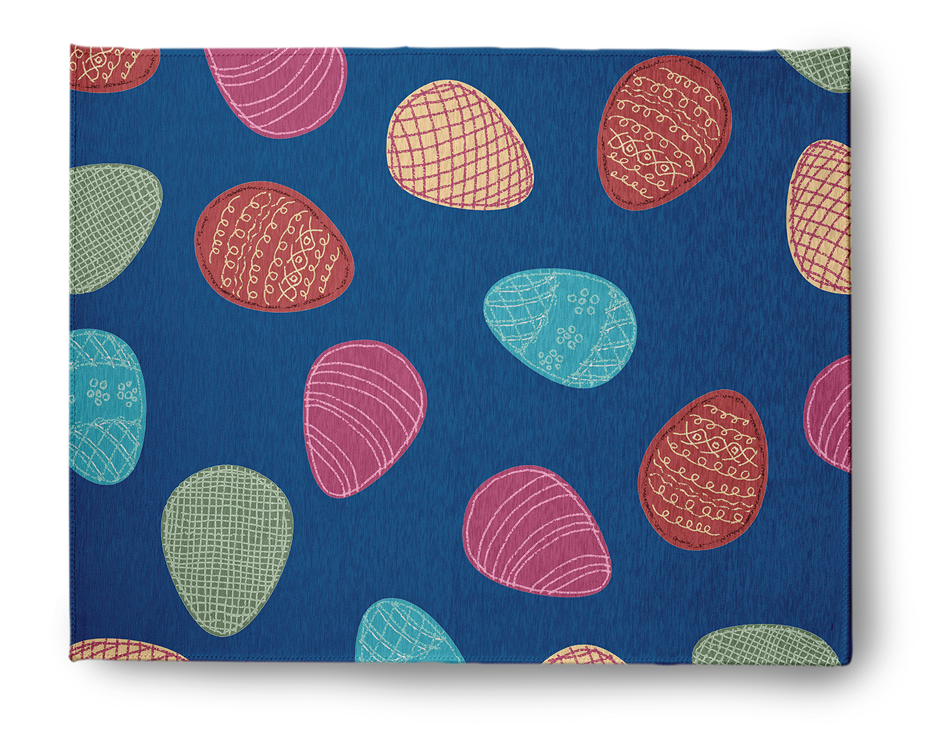 Simply Daisy Dark Cobalt Blue Egg Hunt Easter Area Rug, 8' x 10 ...