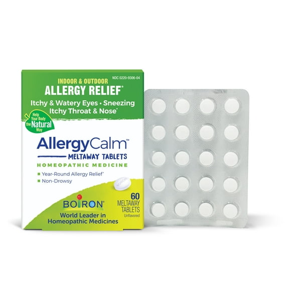 Boiron AllergyCalm Tablets, Homeopathic Medicine for Allergy Relief, Itchy & Watery Eyes ...