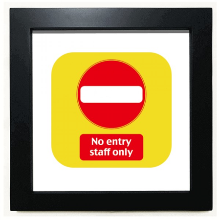 Logo No Entry Stuff Only Art Deco Fashion Black Square Frame Picture ...