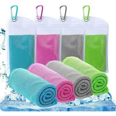 4 Packs Cooling Towel (40"x12"), Ice Towel, Soft Breathable Chilly ...