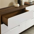 Origin Six-Drawer Wood Dresser or Display Stand (6076-WAL-WHI ...