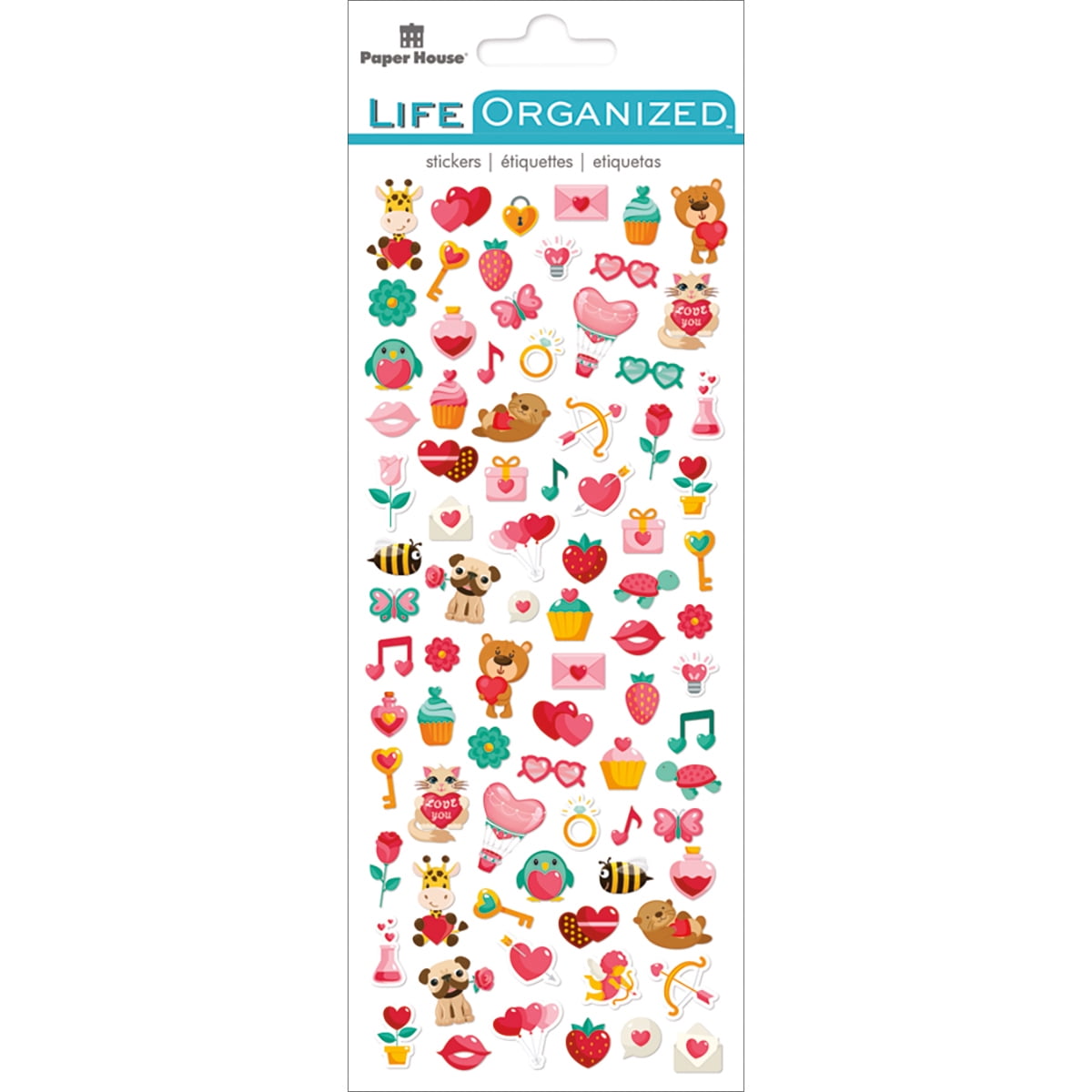 Paper House Life Organized Micro Stickers -Valentines - Walmart.com