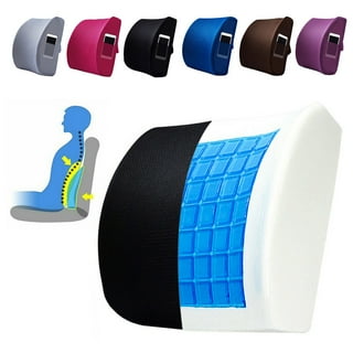 Brookstone Full Back Contoured Lumbar Support Cushion, Pure Memory Foam ...