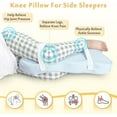 Knee Pillow for Side Sleepers Between Legs Memory Foam Knee Pillow with ...
