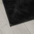 Mainstays Solid Soft Rabbit Faux Fur Area Rug Black,30x46" - Walmart.com