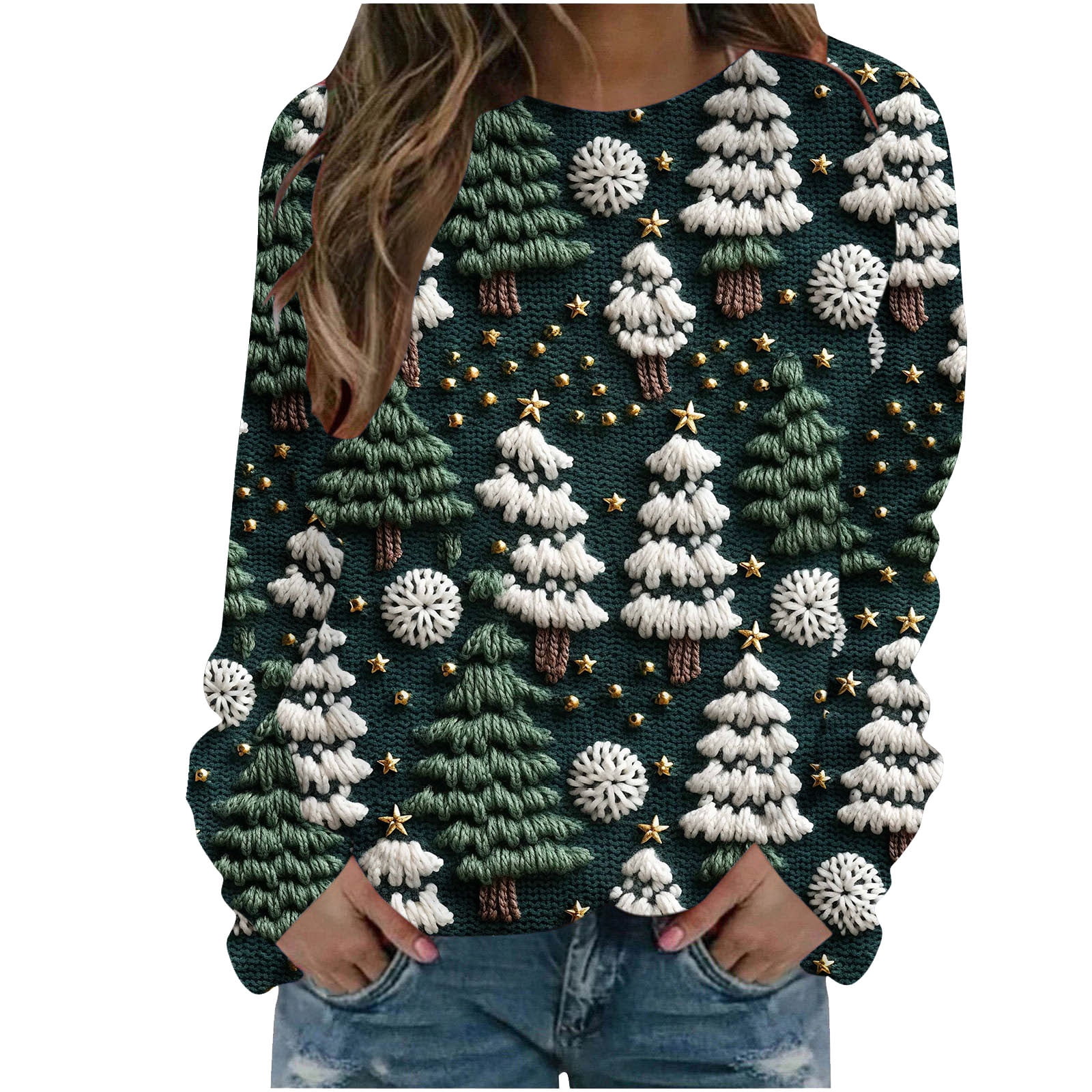 Click here for Staron Christmas Sweatshirt Womens Crewneck Christ... prices