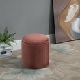 HomCom 15'' Small Padded Ottoman Foot Stool with Wrinkle Fabric Design ...
