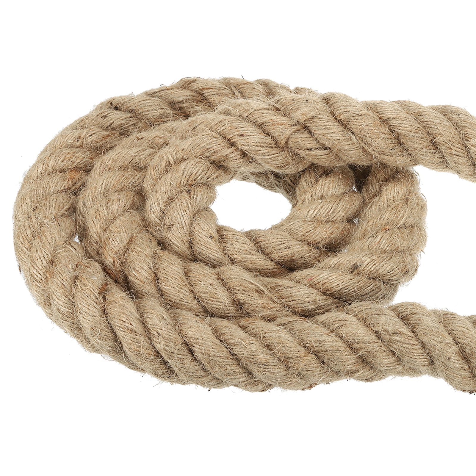 Uxcell 1-1/4 Inch 14.8 Feet Jute Rope Natural Manila Rope 4 Strand ...