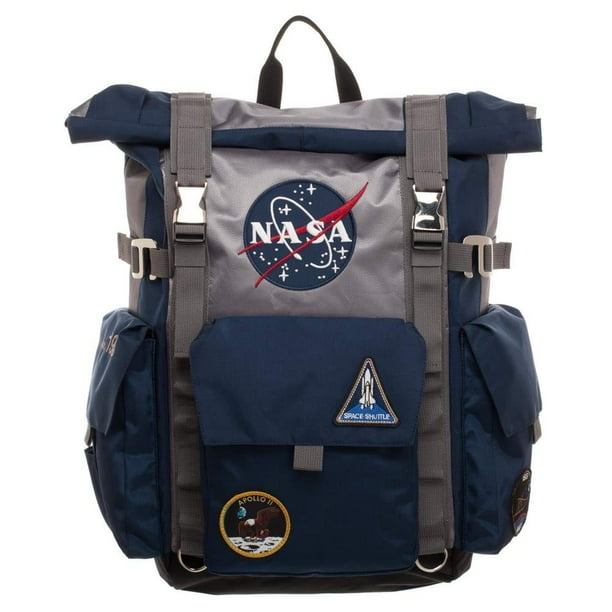 Bioworld - NASA Backpack Meatball Logo Roll Top Built Up Space Laptop ...