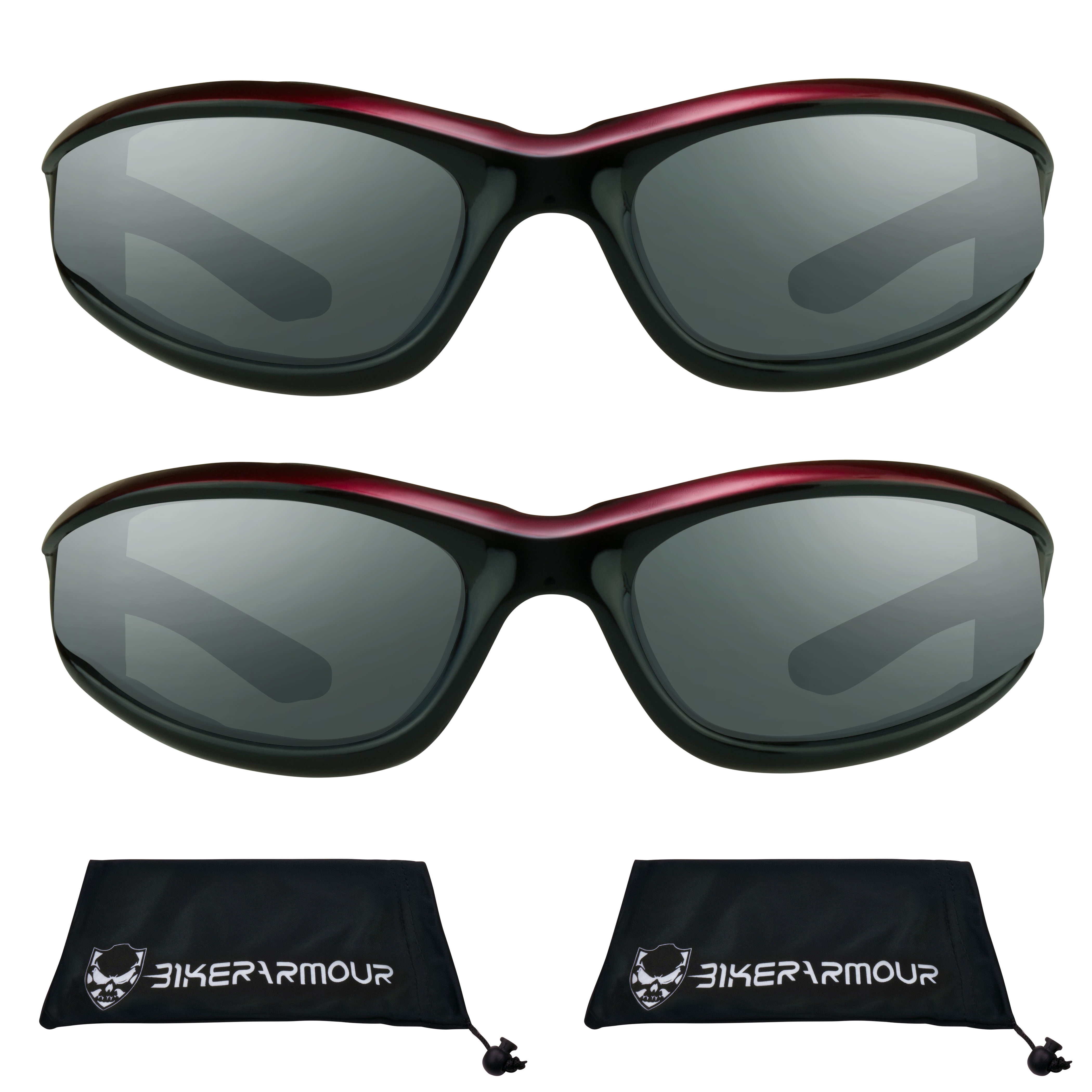Bikershades Motorcycle Biker Riding Safety Sunglasses Red Men Women ...