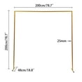 Miumaeov 6.6x6.6FT Gold Metal Wedding Backdrop Stand, Photo Booth Arch ...