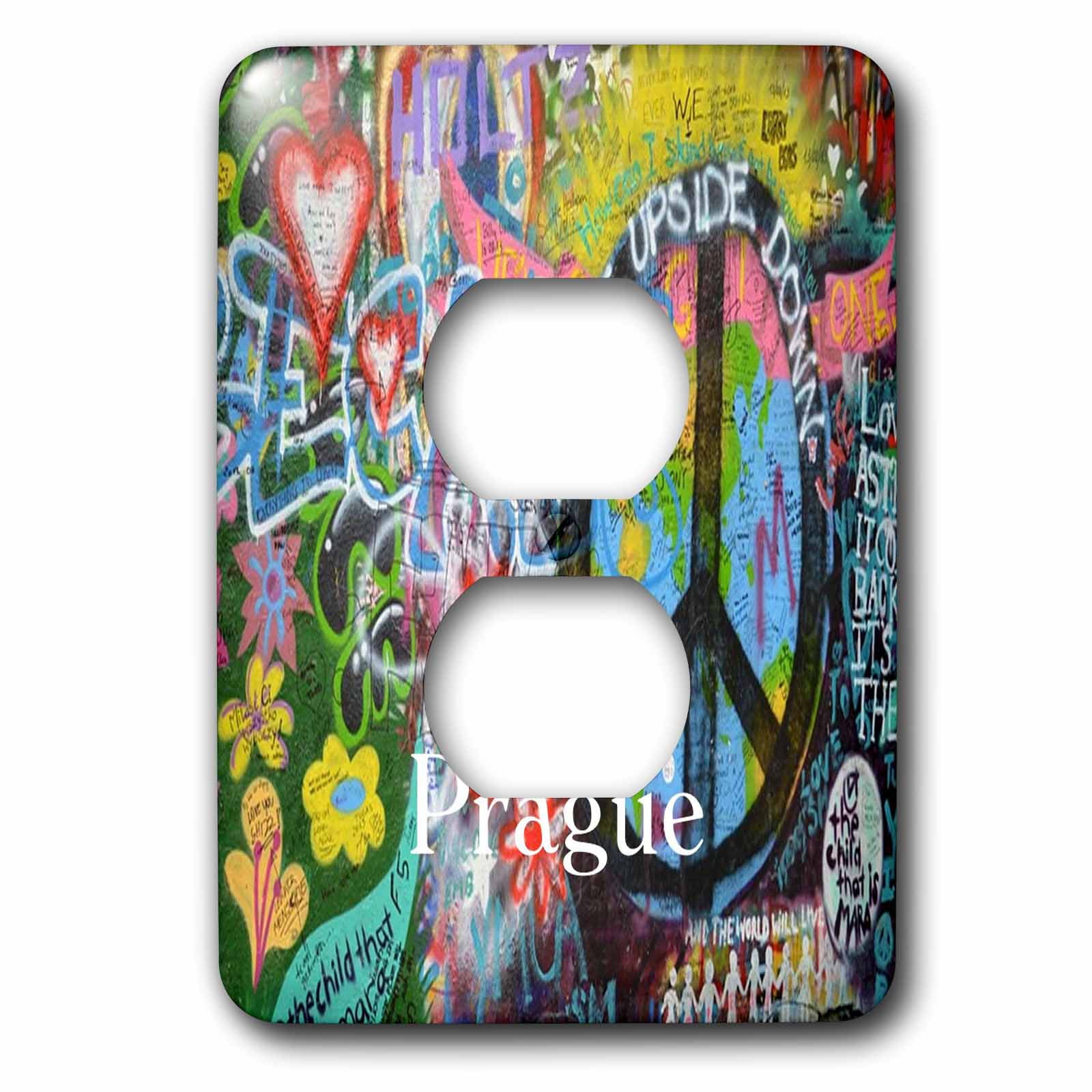 Image of Graffiti Wall in Prague 2 plug outlet cover lsp-300660-6 ...