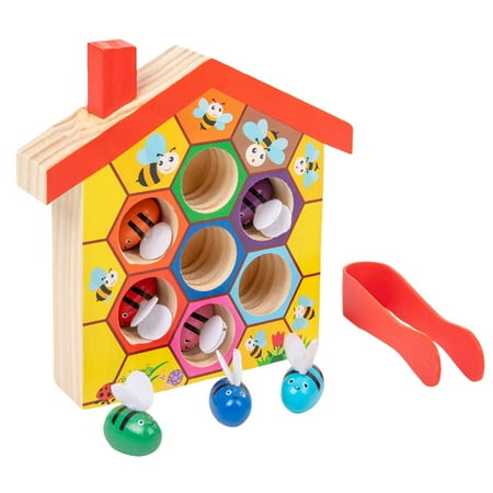 Bee Game Kids Wooden Toys Clamp Bee to Toy Enlightenment Toys Gift Toy ...