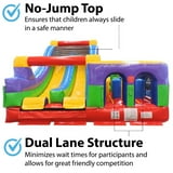 TentandTable 59' Commercial Inflatable Obstacle Course, Retro 2 Piece ...