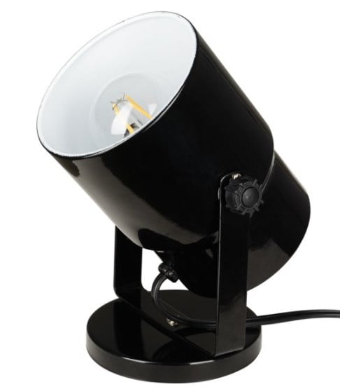 Mainstays 7.5" Spotlight Multipurpose Accent Lamp, Metallic Black, LED ...