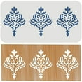 Damask Stencil 11.8x5.9 inch Classic Wall Borders Damask Stencil ...
