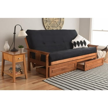 Homestock Eclectic Elegance Full Futon Frame with Storage Drawers ...