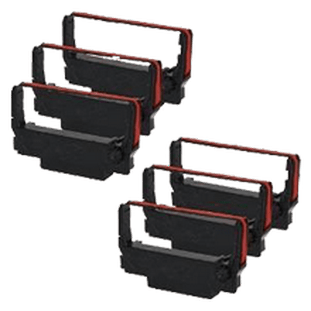 Zoomtoner Compatible EPSON ERC-30BR Ribbons 6-PACK Black / Red for ...