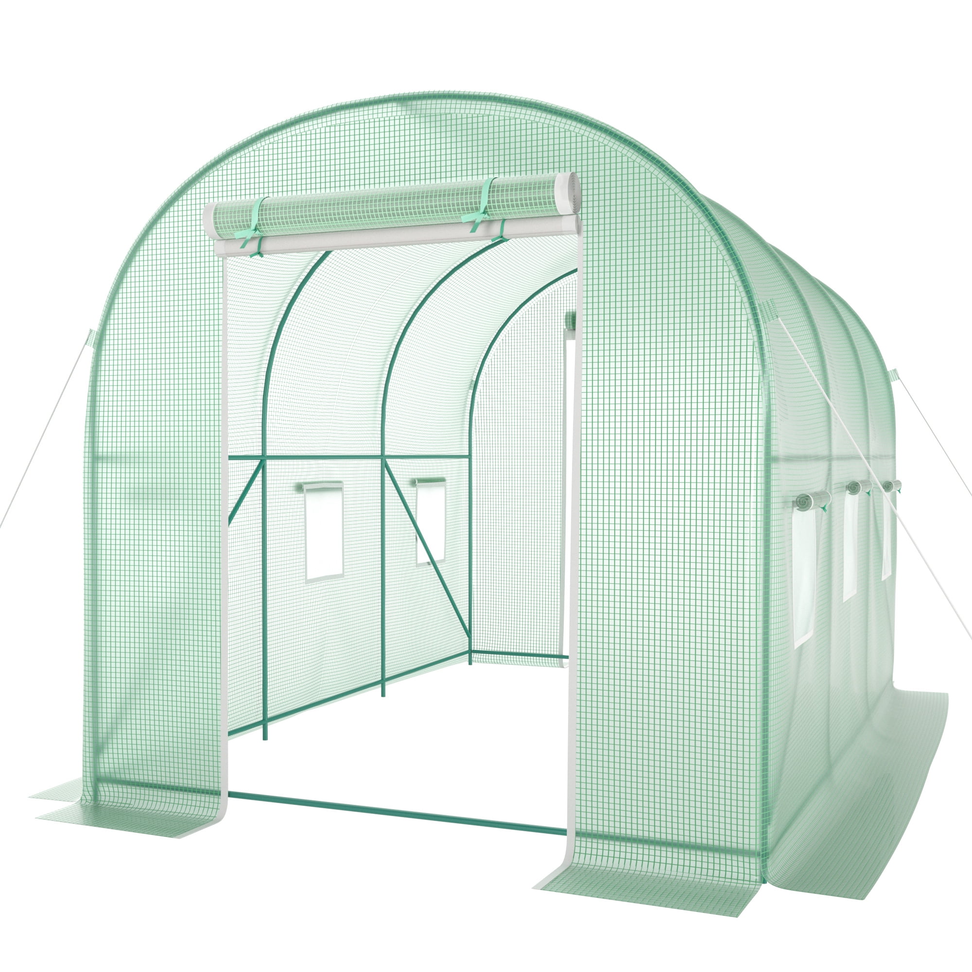 Grezone Walk-in Greenhouse 10x6.6x6.6 FT Upgraded Green House with Dual ...