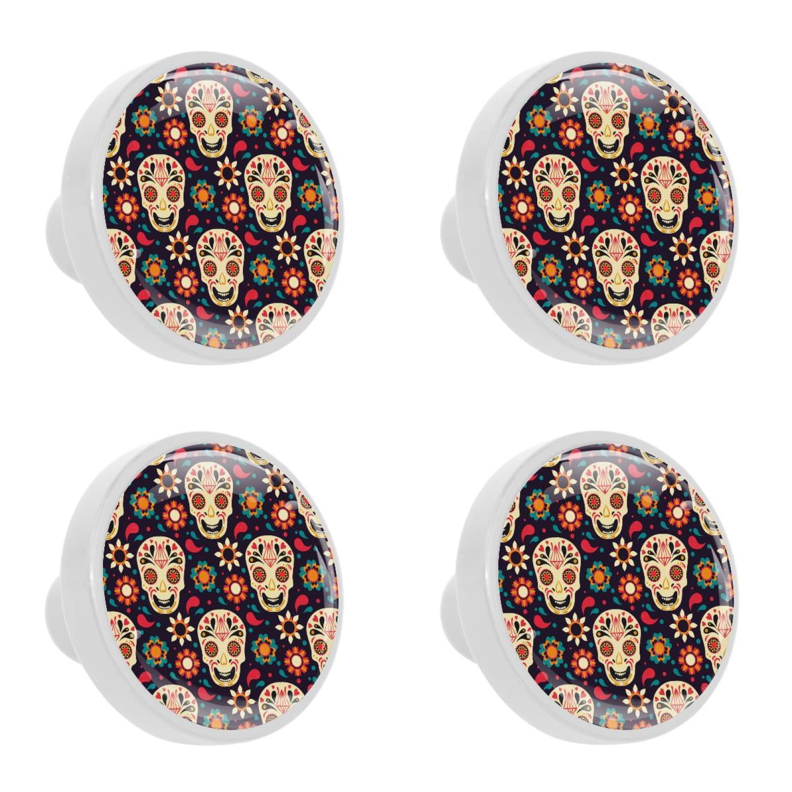 4 Pcs Skull Knobs for Kitchen Cabinet Cupboard Dresser Bookcase Drawer ...
