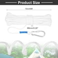 Nylon Anchor Rope with Hook,1/4" x49ft Hollow Braided Polypropylene ...
