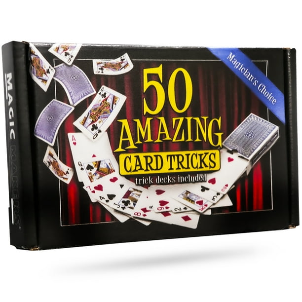Magic Makers 50 Amazing Card Tricks Kit for All Ages - Trick Decks ...