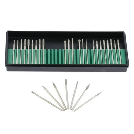 30 Pieces 1.77Inch Diamond Files Set Files Includes Flat/Round/Half ...