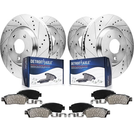 Detroit Axle, Brake Kit, 12.60 inch Front and 11.89 inch Rear Rotors ...