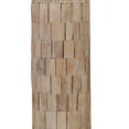 41 Inch Wood and Glass Mosaic Pattern Candle Holder, Brown and White ...