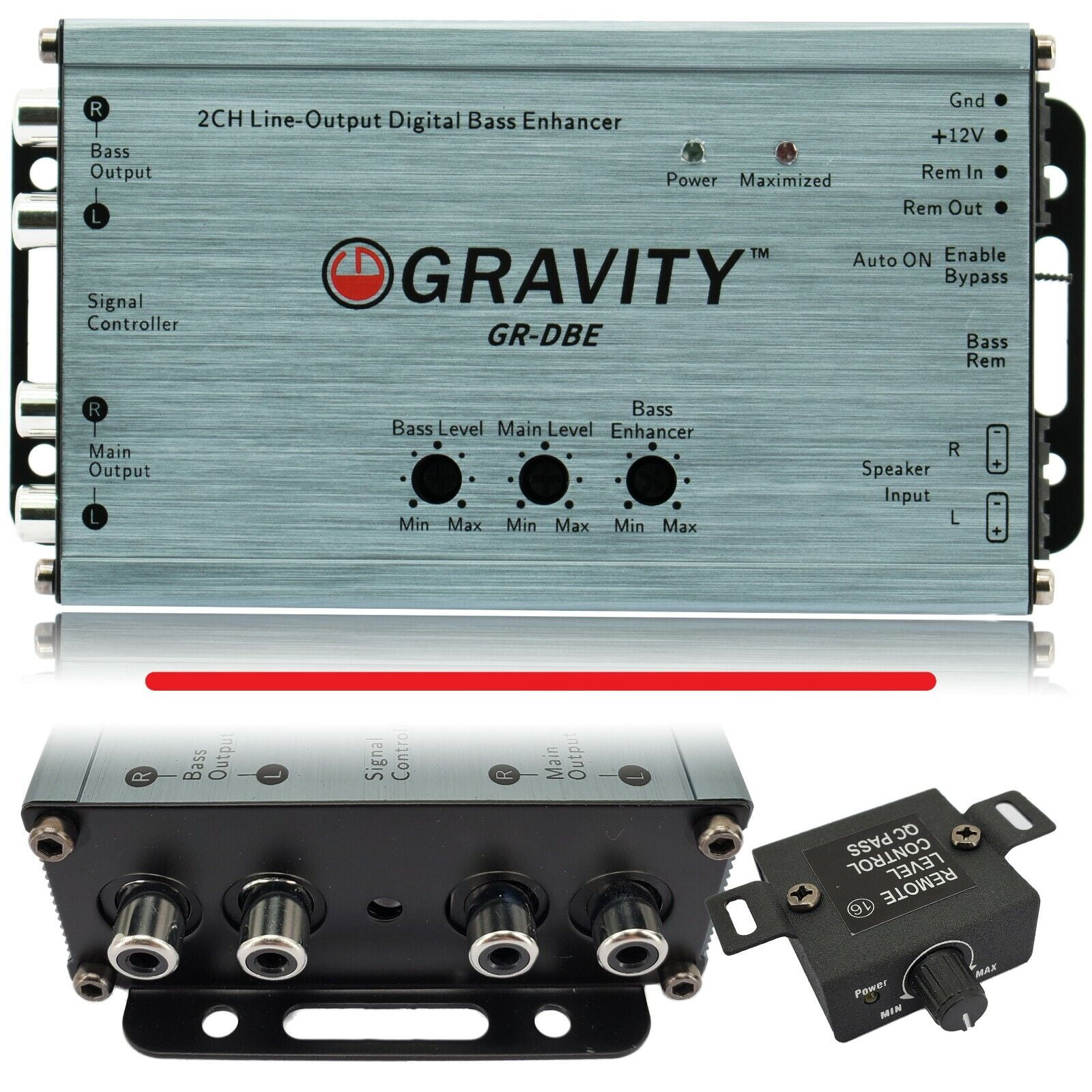 Gravity DBE 2 Channel Line-Output Converter W/ Digital Bass Enchancer ...