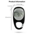 Small Digital Pedometer with Clip Portable Walking 3D Pedometer Simple ...