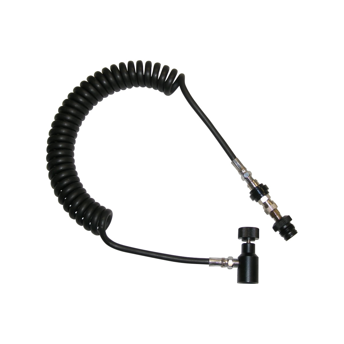 Nail Staple Gun CO2 HPA Air Tank Coiled Remote Hose Set + Bleed Quick ...