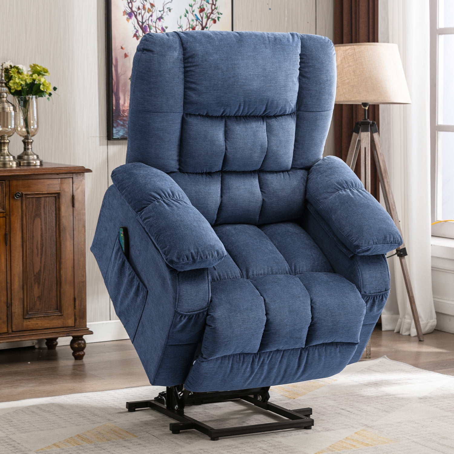 Power Lift Recliner Chair Sofa with Massage and Heat for Elderly, 3 ...
