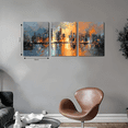 2D Flat, 3pcs Super Cool City Abstract Canvas Art Triptych, Wall Decor ...