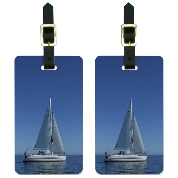 Sail Sailing Boat Luggage Tags Suitcase Carry-On ID, Set of 2 - Walmart.com