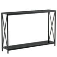 UBesGoo 47" Console Table Sofa Side Table, Black Hallway Table with ...