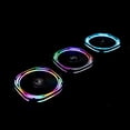 Mute 6 Pin 7 Blades RGB LED Lights Computer PC Case Cooling Fan ...