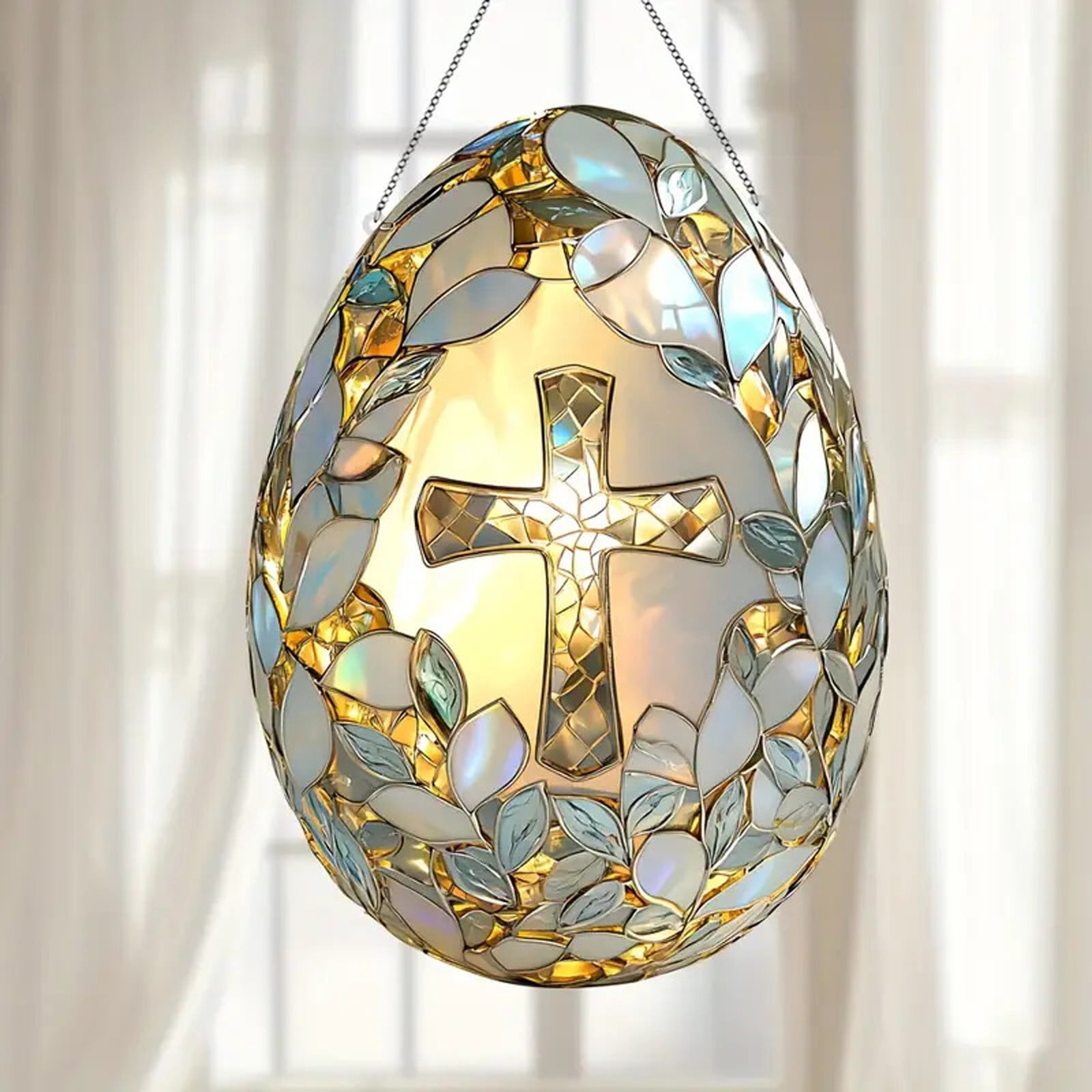 Click here for Jiangai Decorative Easter Egg Suncatcher Stained G... prices