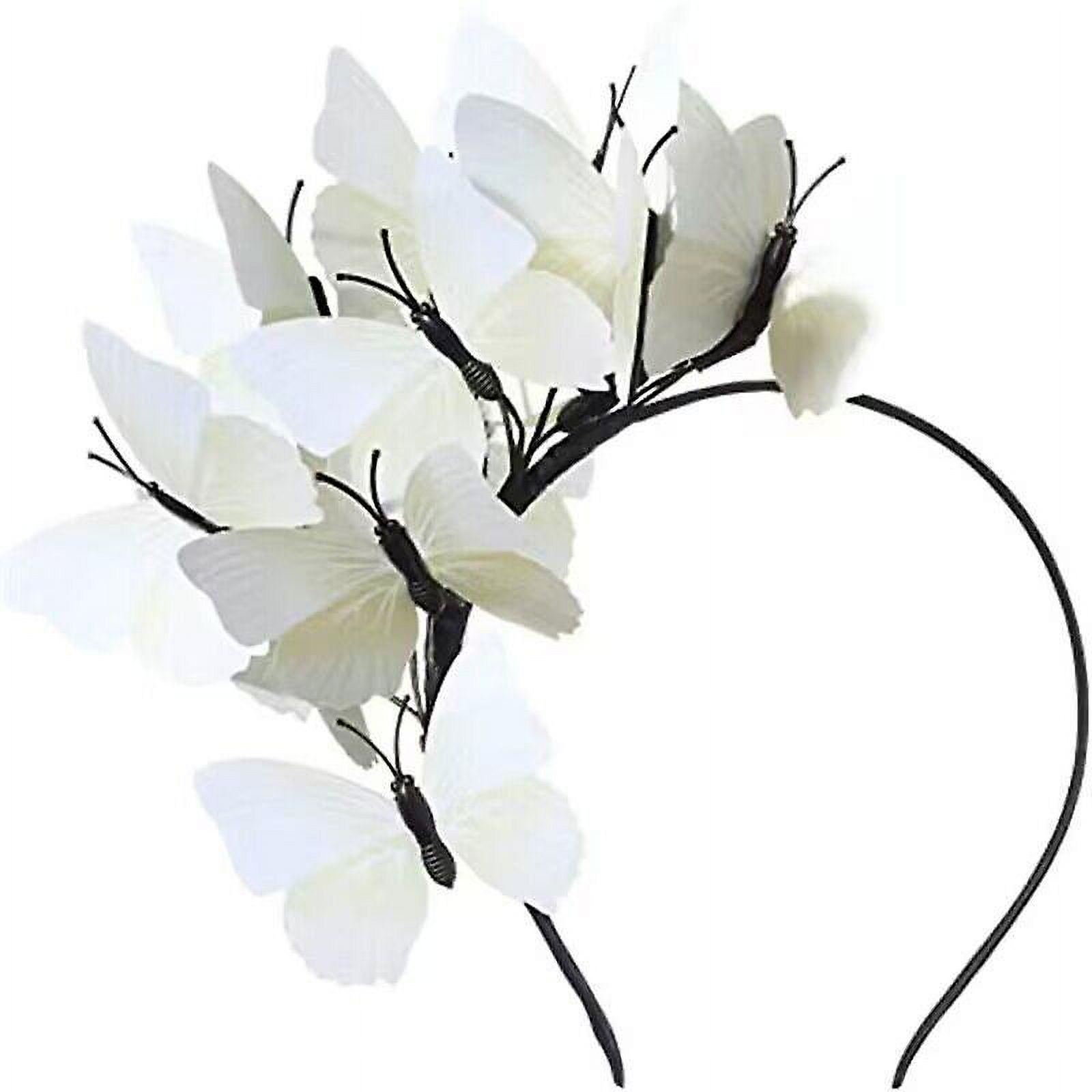 Diadema de mariposa tridimensional colorida de plástico creativo de larga vida útil para fiestas ...