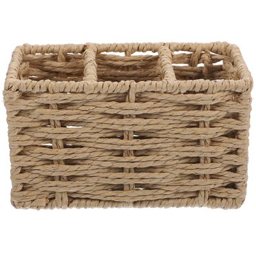 Better Homes & Gardens- Beige Oval Rattan Caddy - Walmart.com