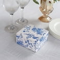 Balsa Circle 25 pcs Blue 4x4 in Floral Printed Square Gift Boxes Party ...