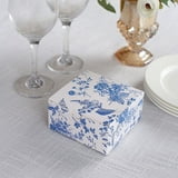 Balsa Circle 25 pcs Blue 4x4 in Floral Printed Square Gift Boxes Party ...